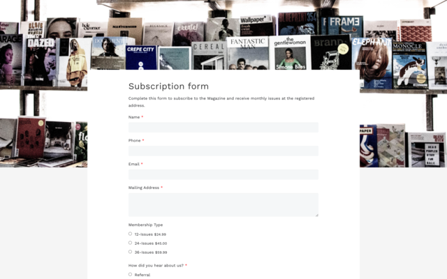 Subscription Form Template For Google Forms