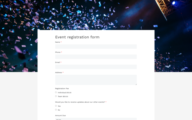 Event Registration Form For Google Forms